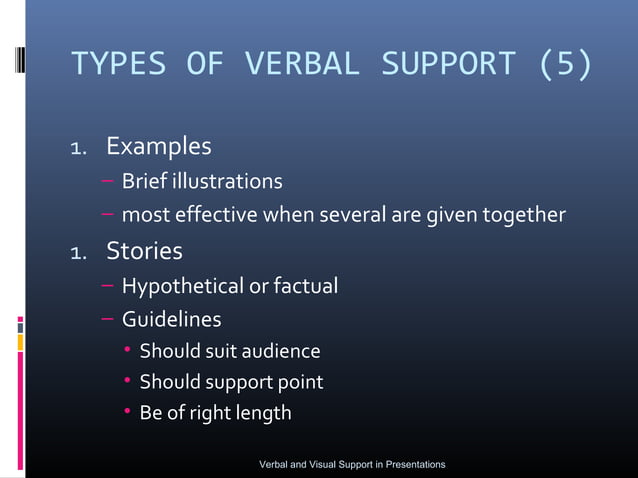 6. verbal and visual support | PPT | Desktop Publishing | Computer ...