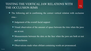 Vertical Jaw Relation | PPTX