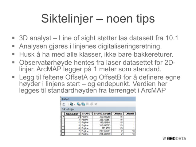 Visualisering og bruk av laserdata - Geodata sommerkonferanse 2013 | PPT