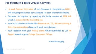 6 Week Summer Internship in Delhi NCR for B.Tech, MCA, Bsc IT, etc ...