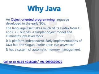 6 Weeks Summer Training on Java By SSDN Technologies | PPTX