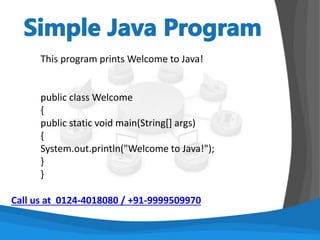 6 Weeks Summer Training on Java By SSDN Technologies | PPTX