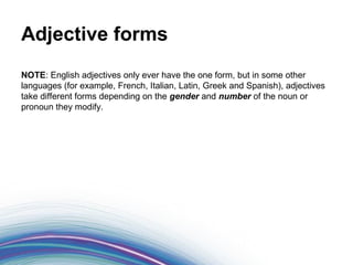 Foundations of Grammar 6: What is an adjective? | PPT