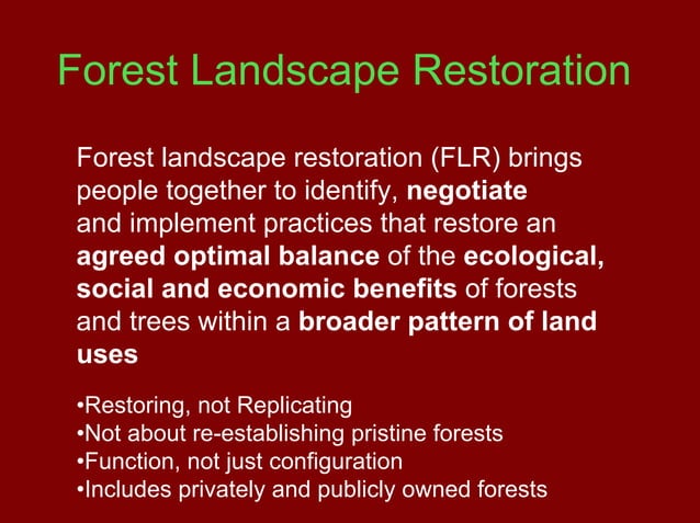 What is Forest Landscape Restoration? What is the Global Partnership on ...