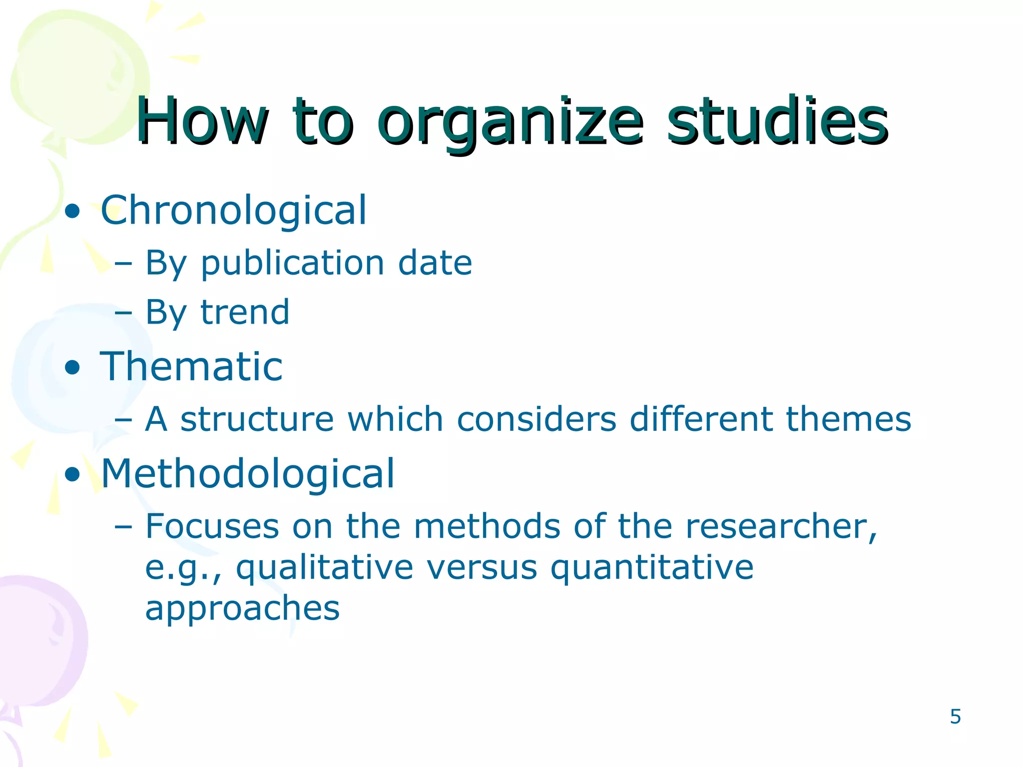 6 writing and presenting literature review-khalid | PPT