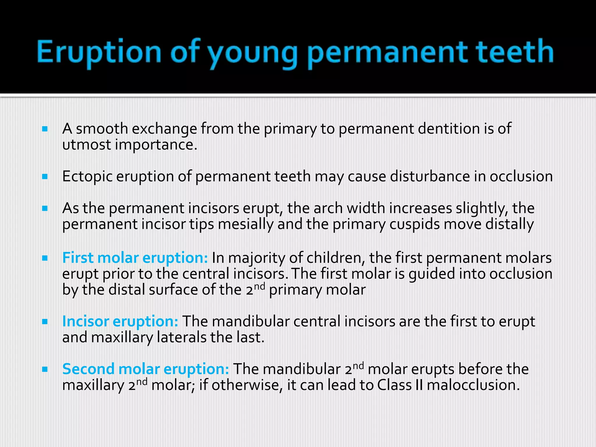 young permanent tooth | PPTX