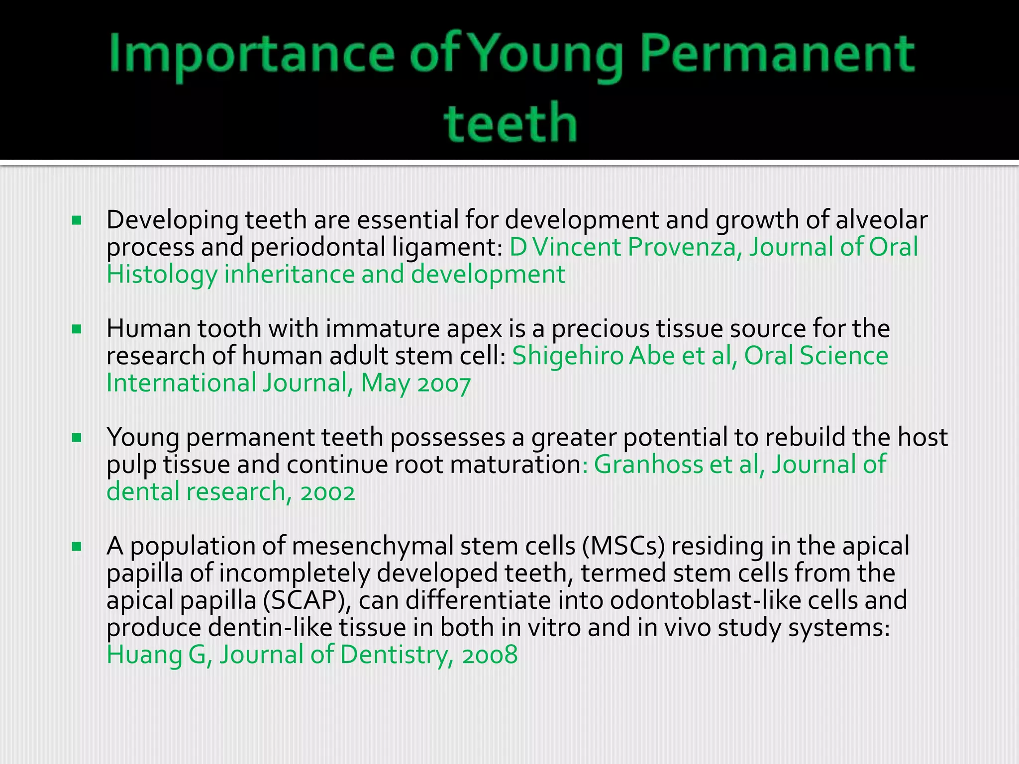 young permanent tooth | PPTX