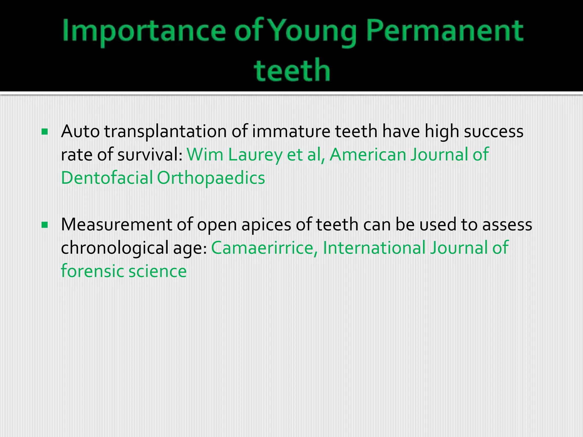 young permanent tooth | PPTX