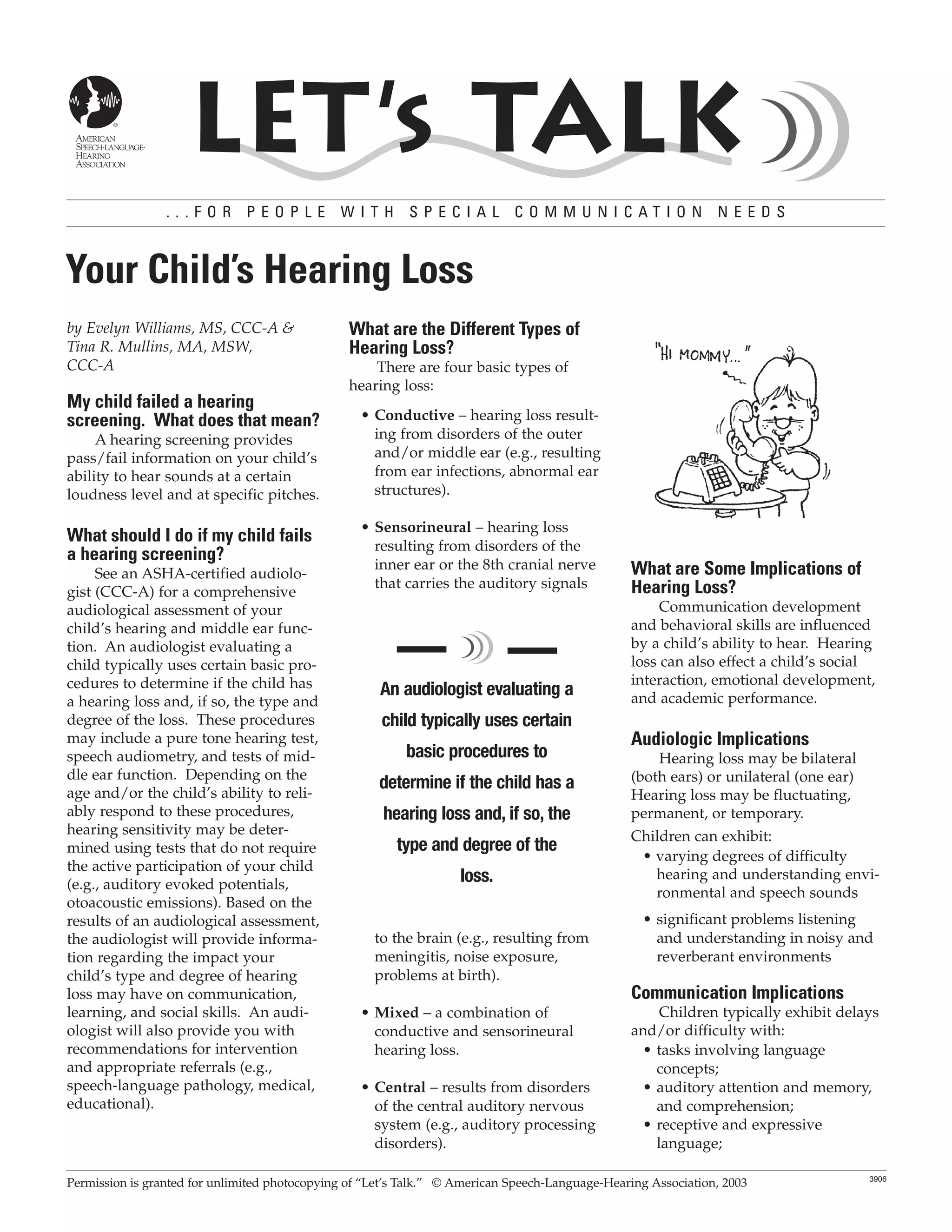 6.Your Childs Hearing Loss | PDF