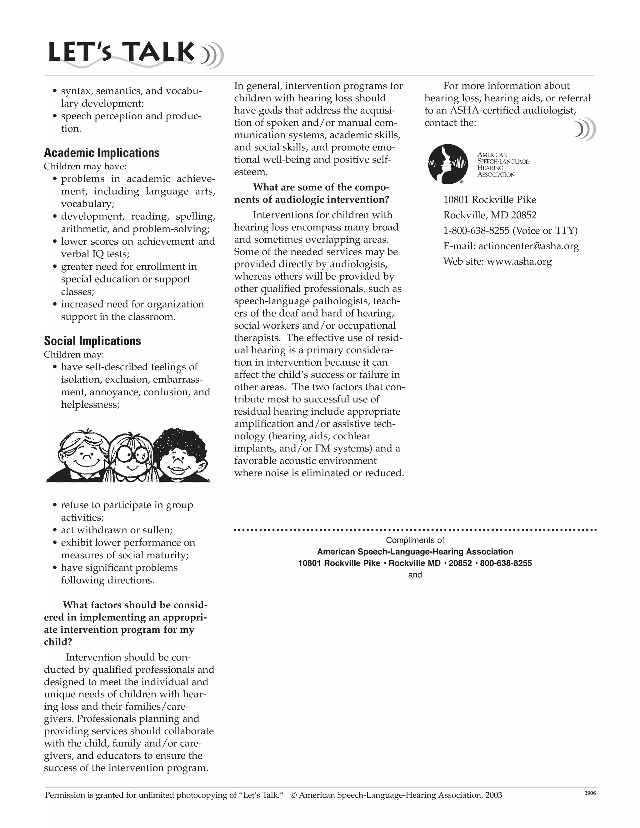 6.Your Childs Hearing Loss | PDF