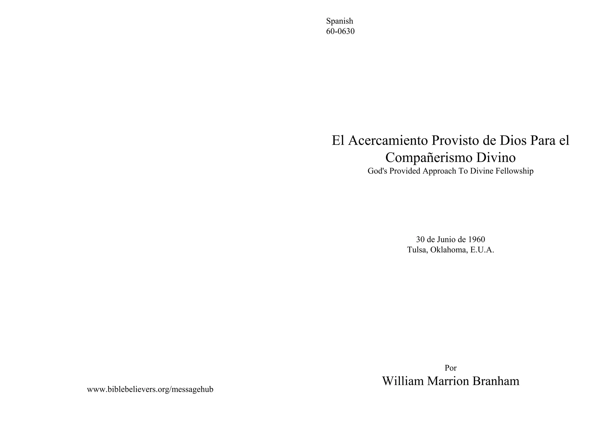 60 0630 el acercamiento provisto de dios para el compañerismo divino | PPT