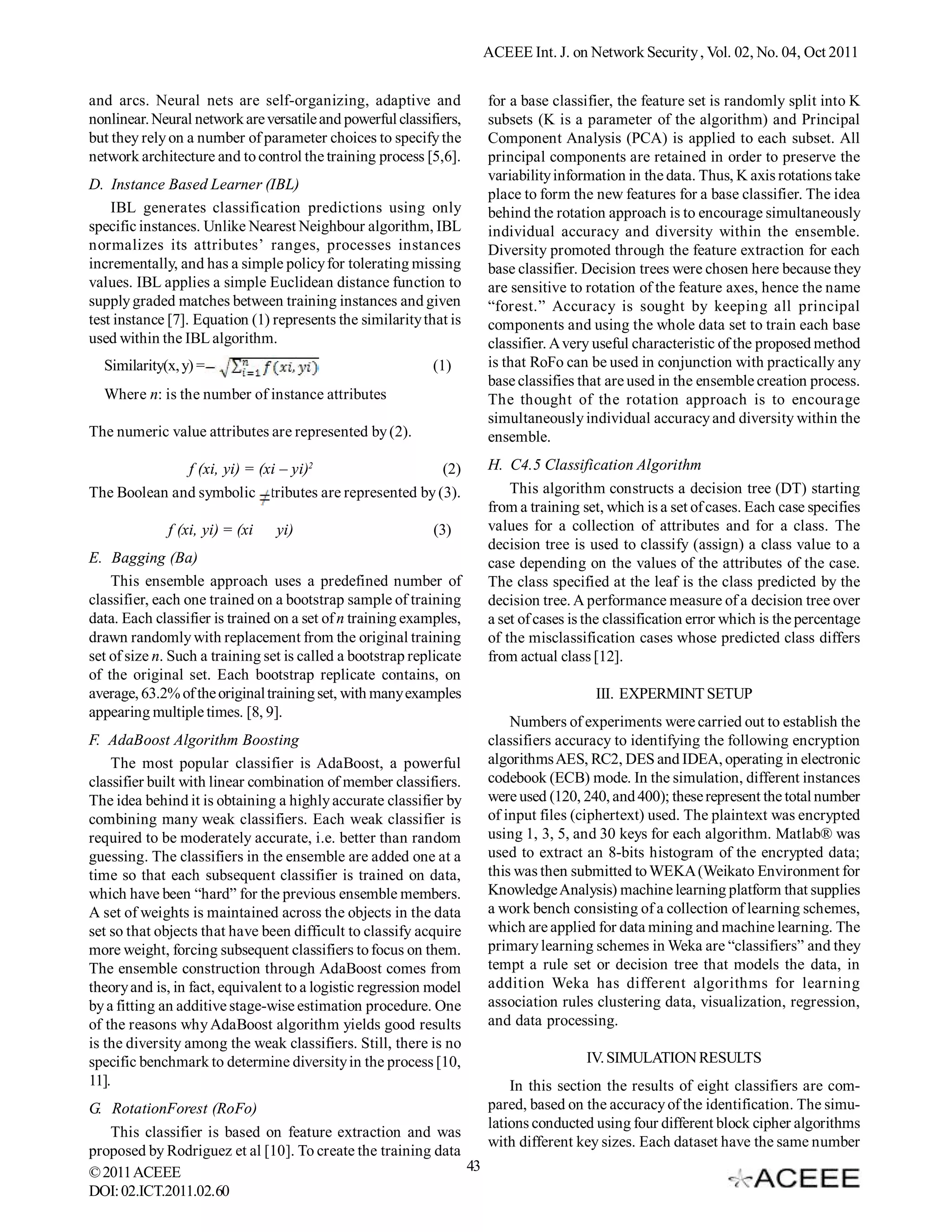 Performance Evaluation Of Classifiers Used For Identification Of