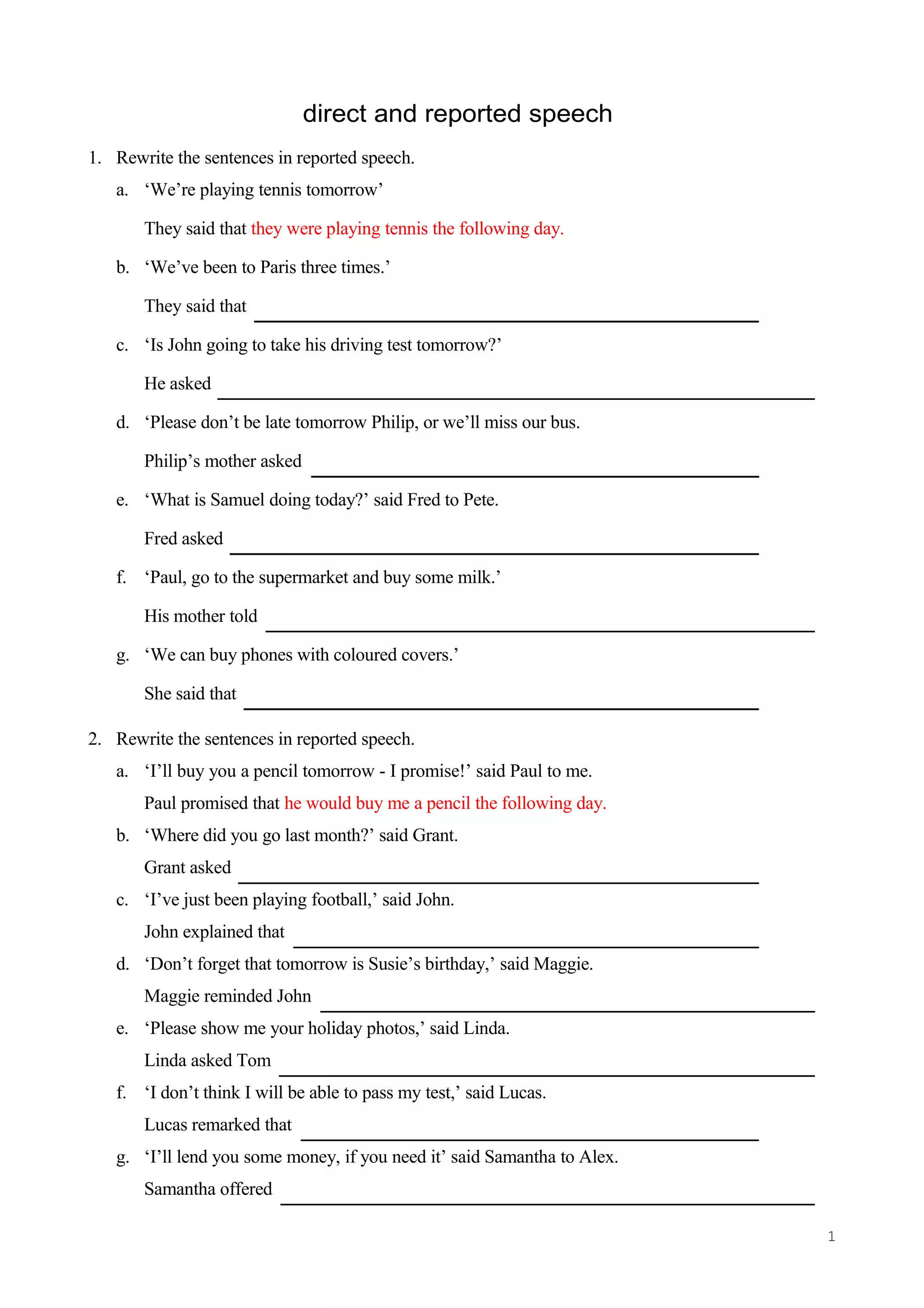 REPORTED SPEECH | DOC