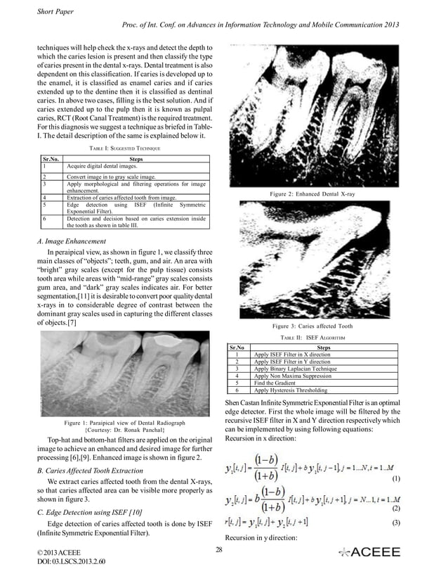 ISEF based Identification of Dental Caries in Decayed Tooth | PDF