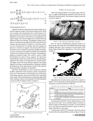 ISEF based Identification of Dental Caries in Decayed Tooth | PDF