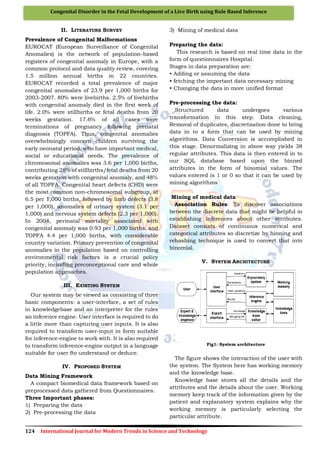Congenital Disorder in the Fetal Development of a Live Birth using Rule Based Inference | PDF