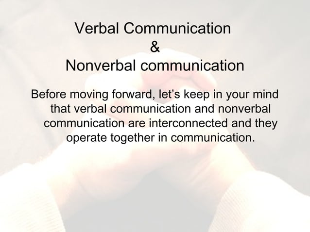 non-verbal communication | PPT