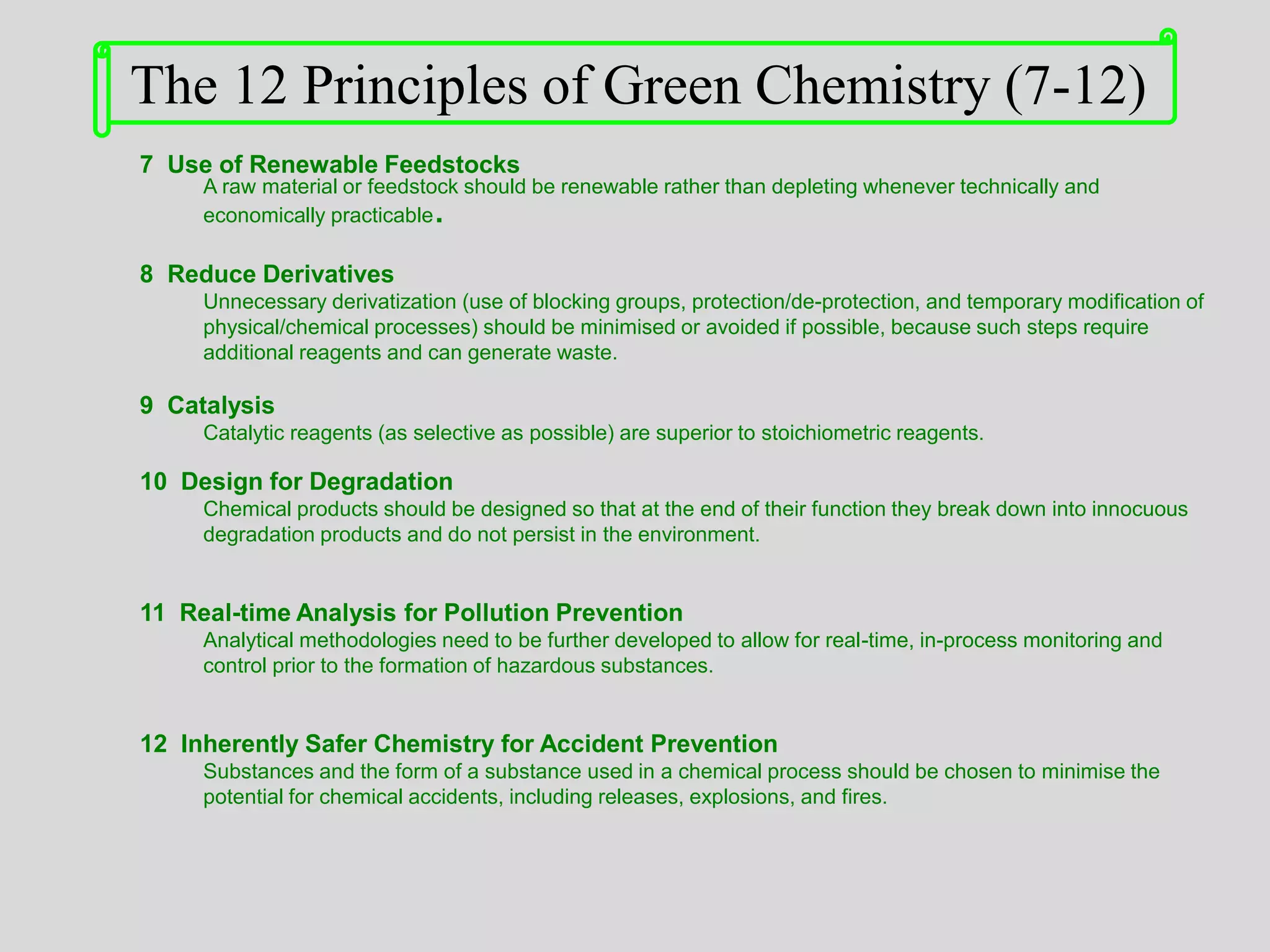 GREEN CHEMISTRY [IS A SOLUTION TO ENVIRONMENT PROBLEM?] | PPT