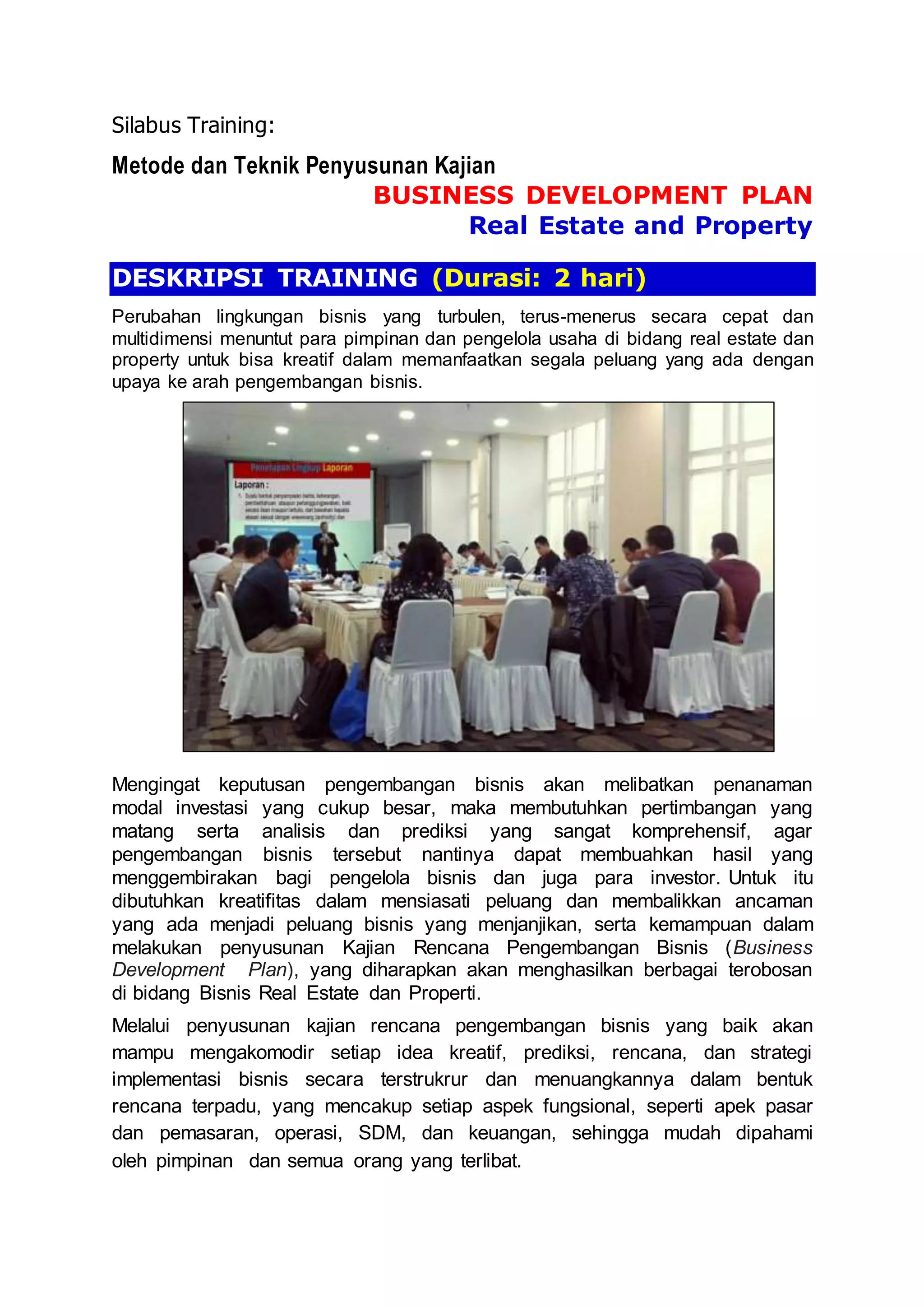 (2021) Silabus Training "Metode dan Teknik Penyusunan BUSINESS ...