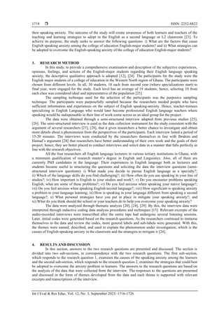 English speaking anxiety among English-major tertiary students in Ghana ...