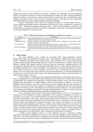 Formation of key skills of the XXI century in the educational practice ...