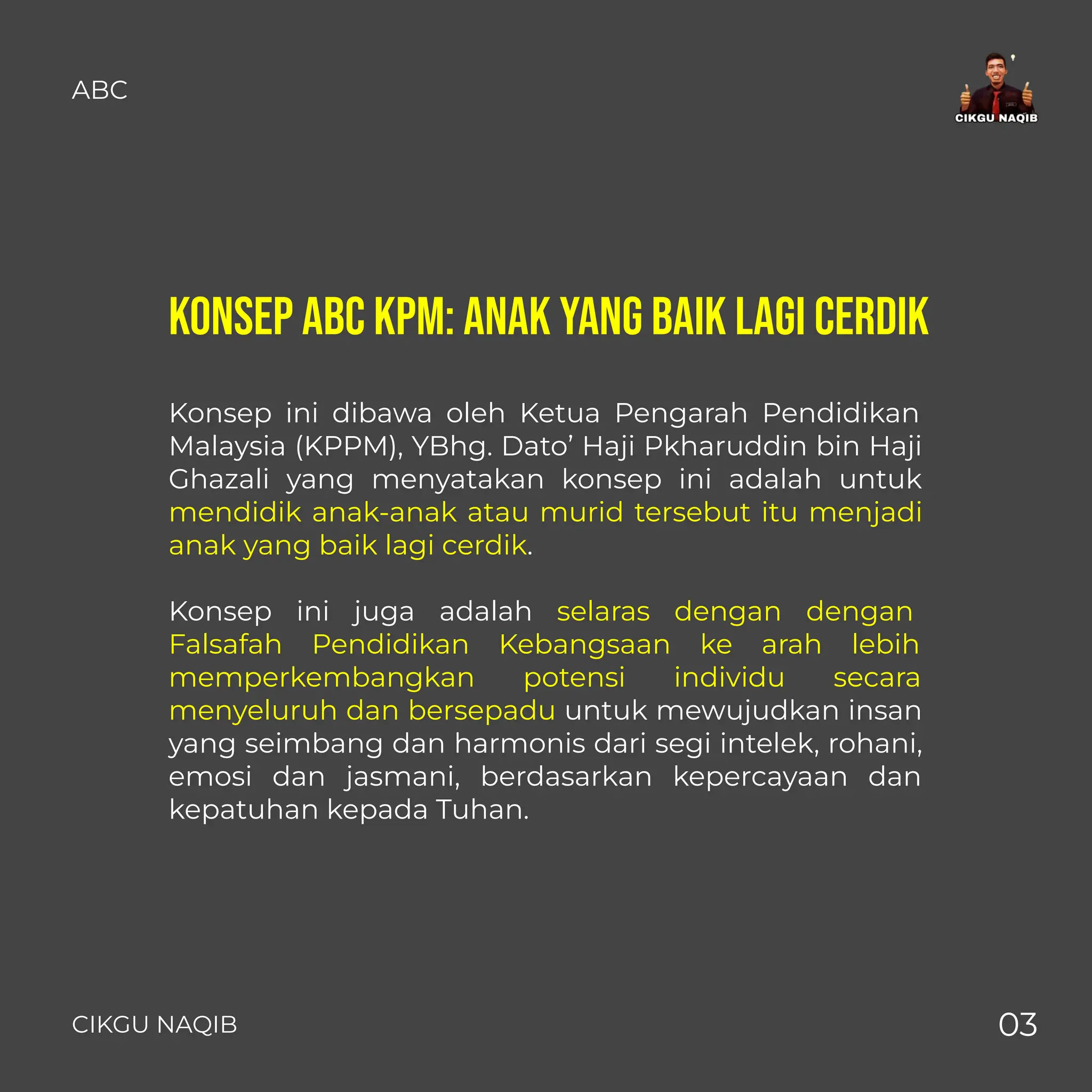 ABC (Anak yang Baik lagi Cerdik) | PDF