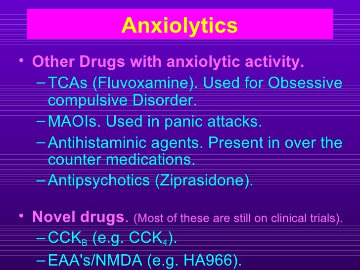 Anxiolytic drugs