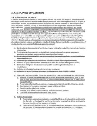 Staff Report on Modifications to Planned Development Ordinance. | PDF