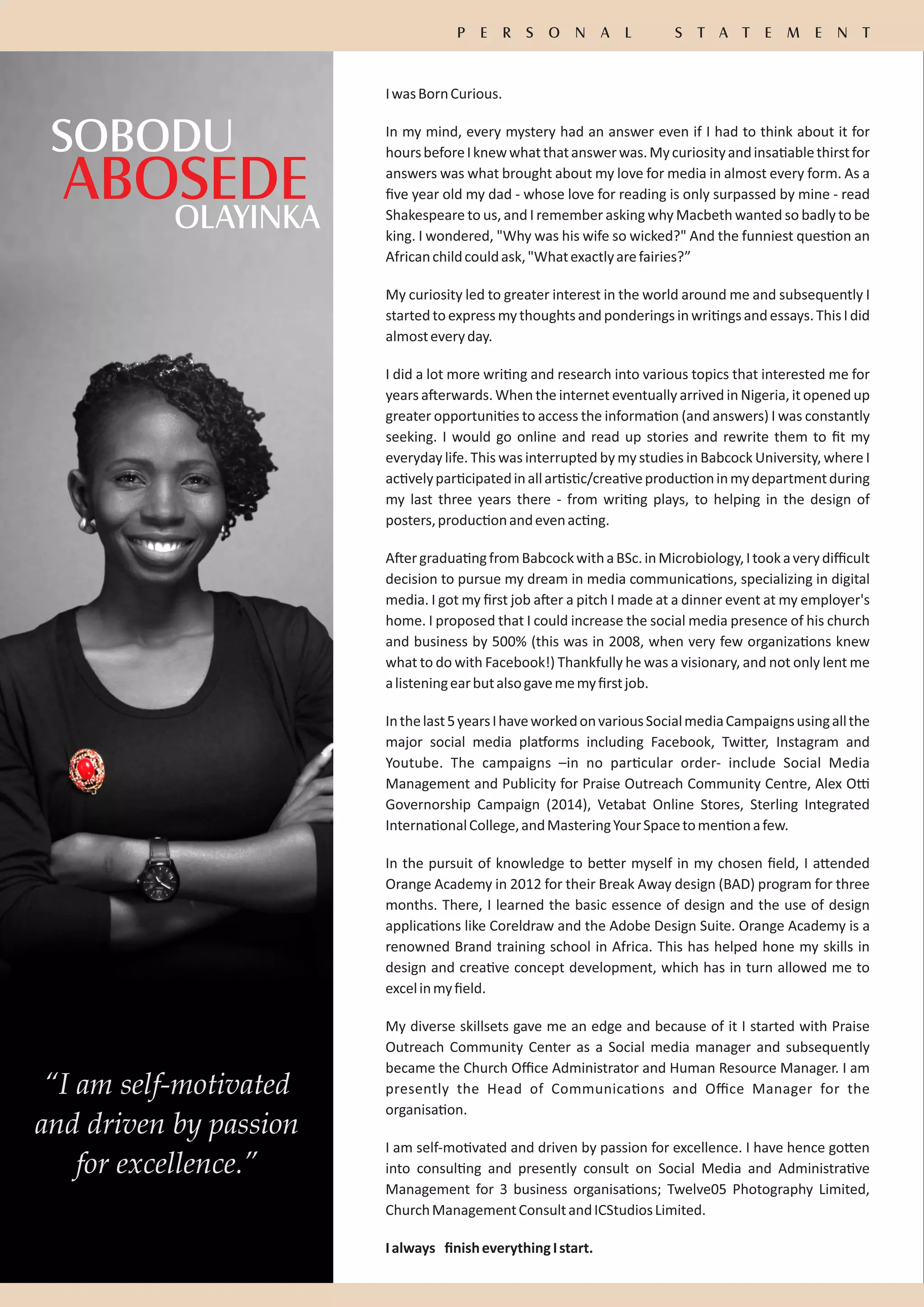 Abosede Sobodu CV | PDF