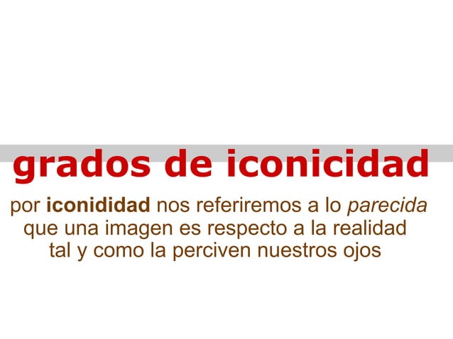 grados de iconicidad | PPT