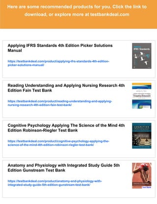 Applying IFRS Standards 4th Edition Picker Test Bank | PDF