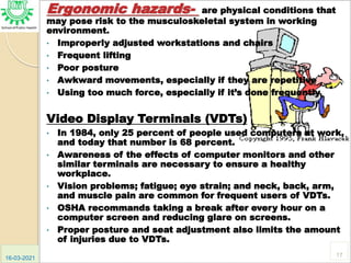 WORKPLACE SAFETY AND HEALTH HAZARDS | PPTX