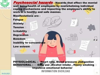 WORKPLACE SAFETY AND HEALTH HAZARDS | PPTX