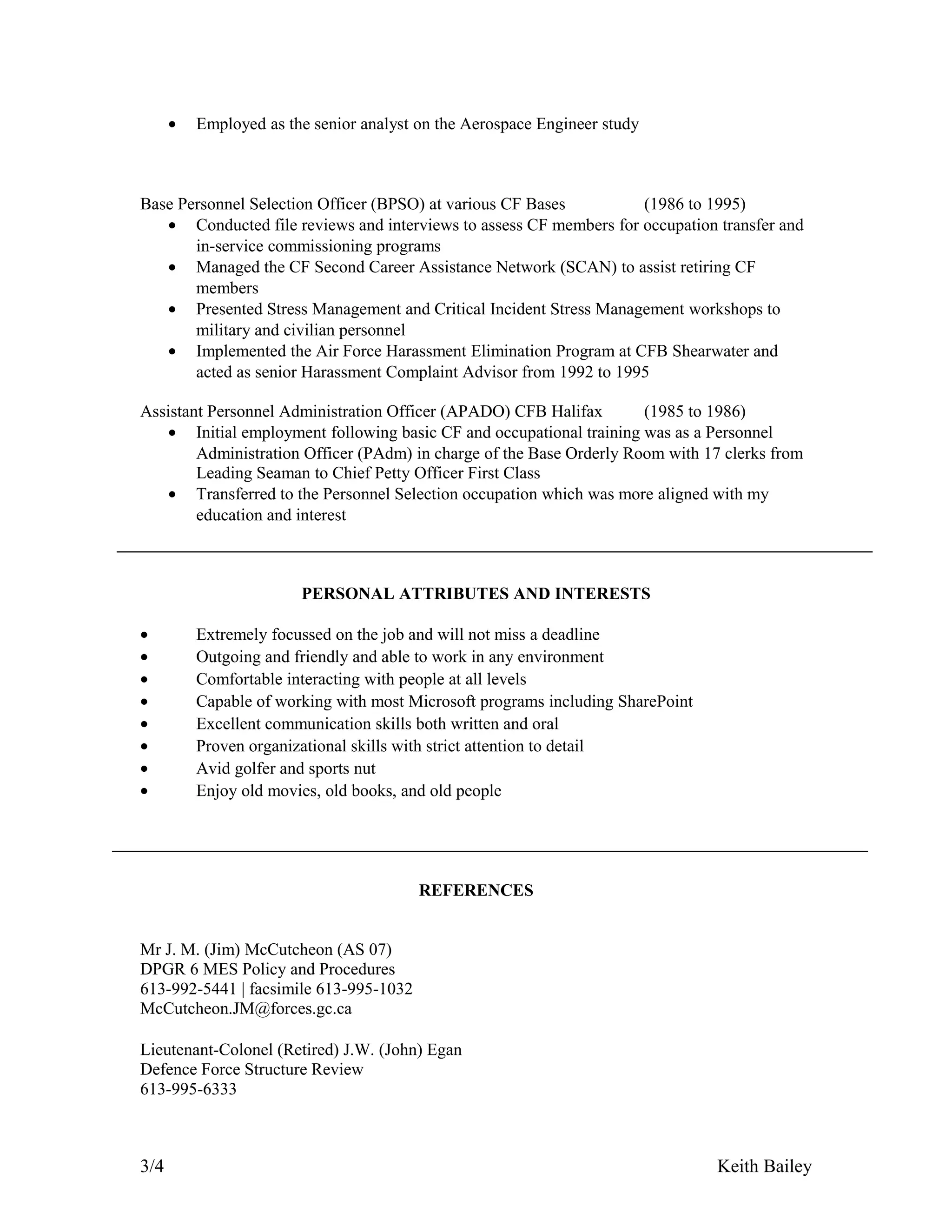 Resume - Keith L Bailey(Jan 15) | PDF