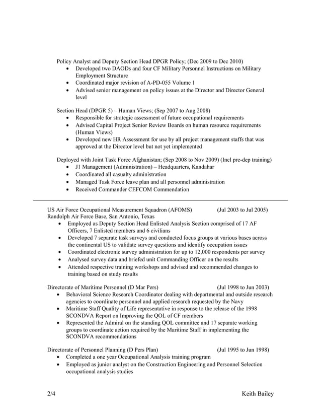 Resume - Keith L Bailey(Jan 15) | PDF