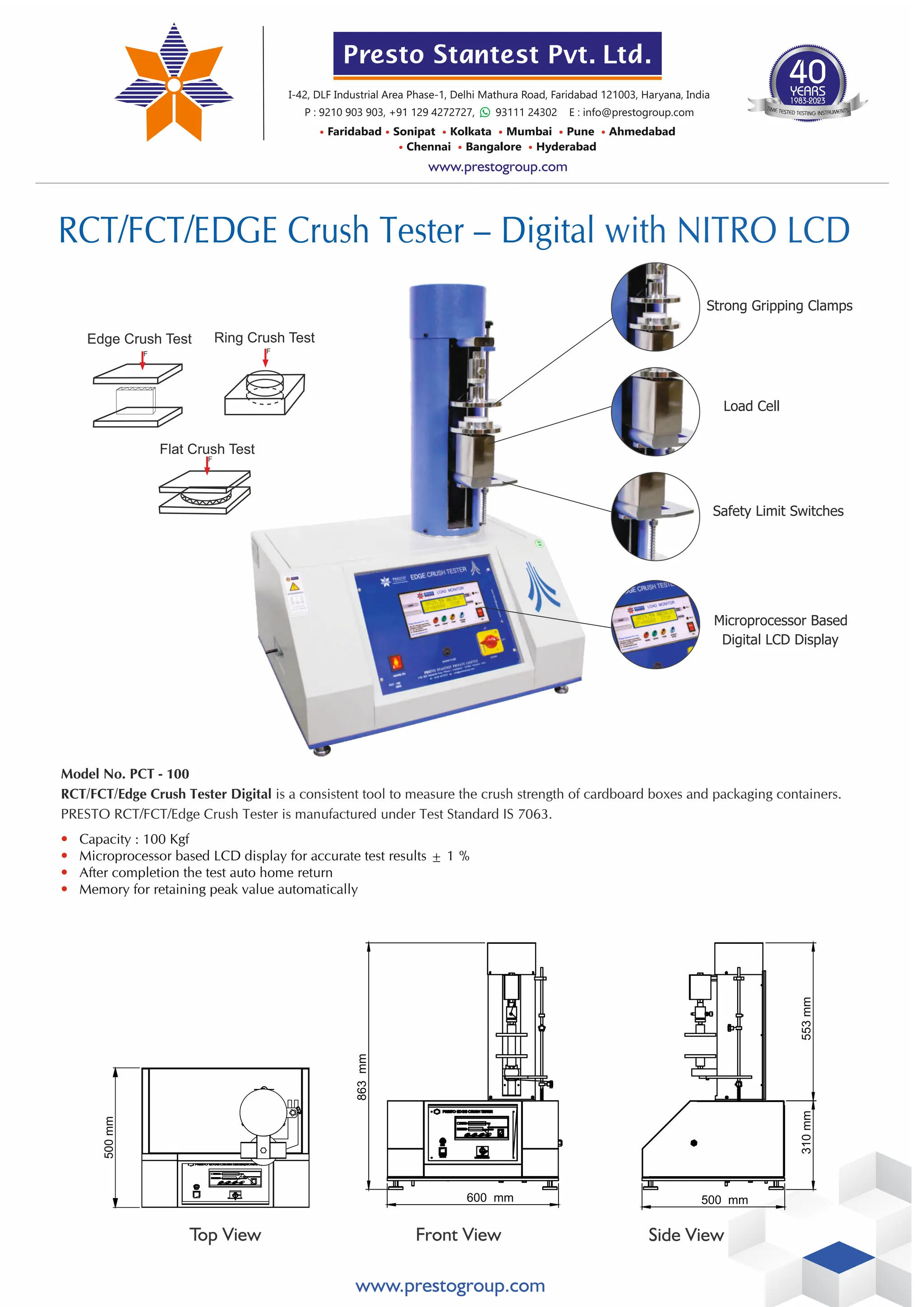 Edge Crush Tester – Ensuring Packaging Strength and Durability | PDF