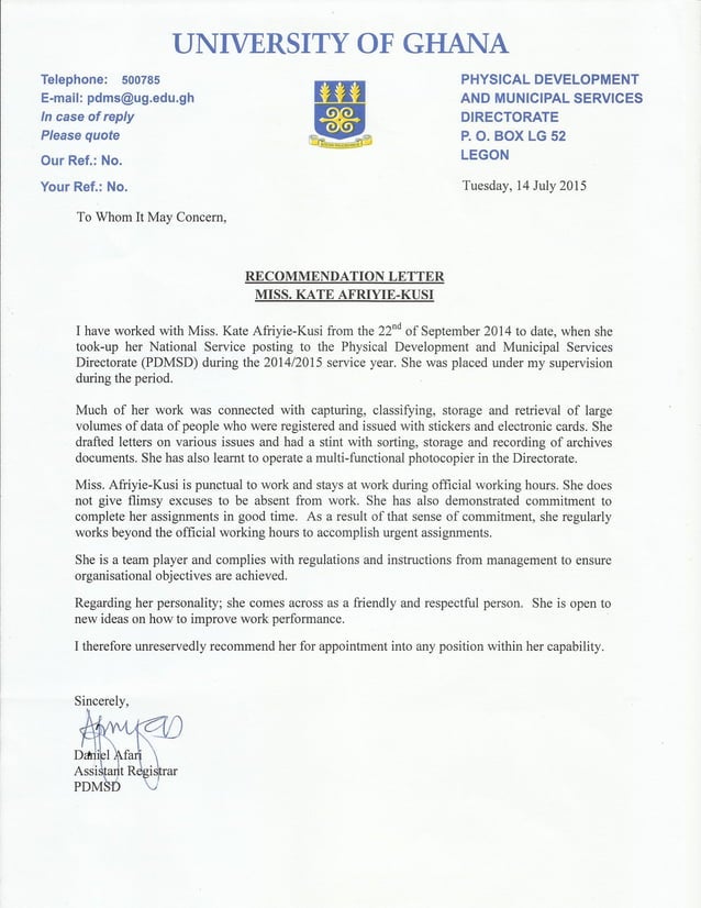 Kate recommendation letter (3) | PDF