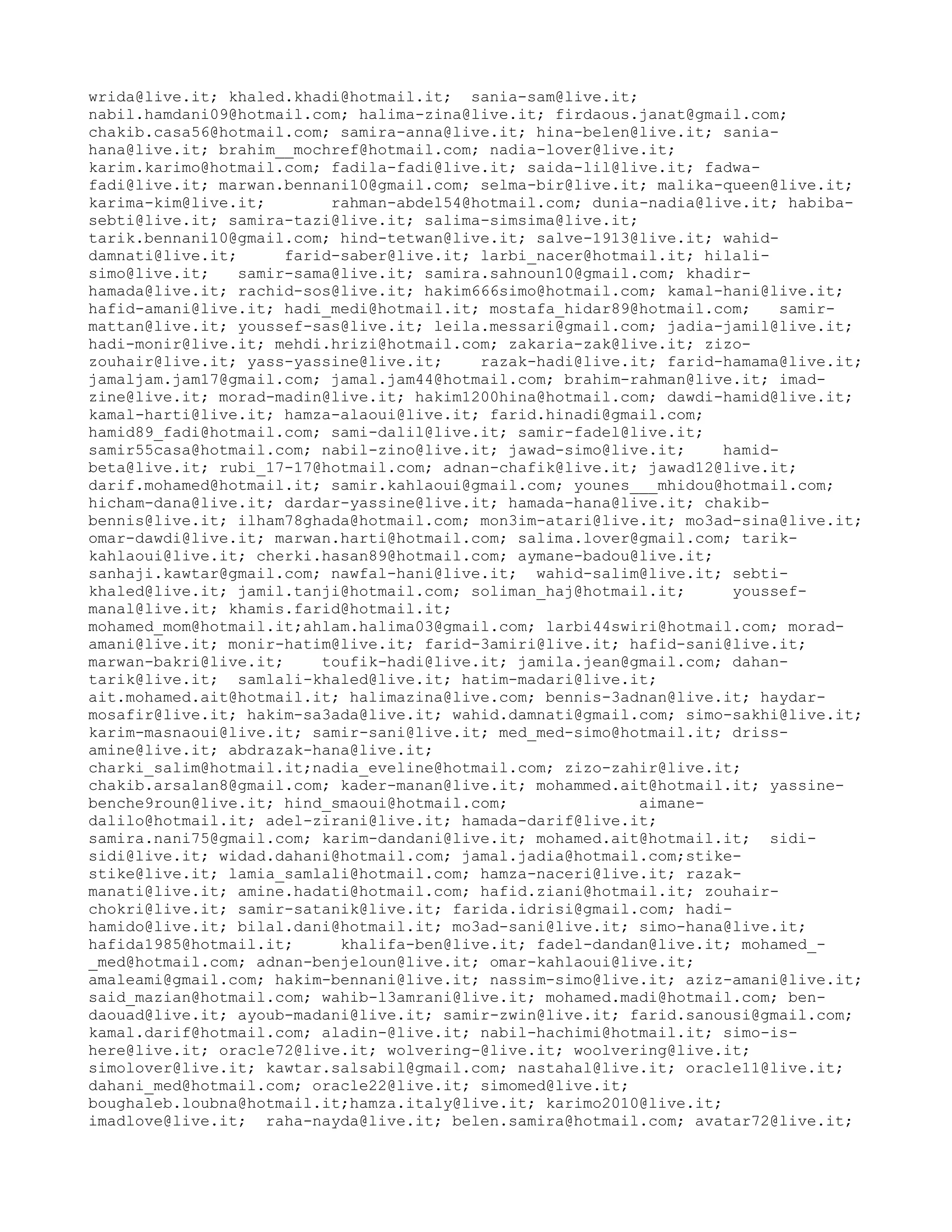 601 email for facebook freind request | TXT