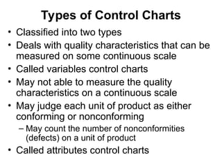 control chart and their types and other chart | PPT