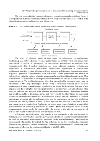 Inter Adaptive Response Adjustment to Environment Relationship by Administrative Communication | PDF