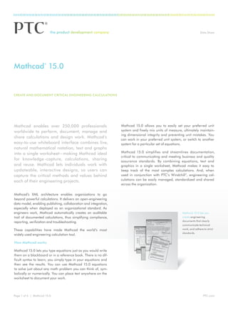 Mathcad 15 overview | PDF