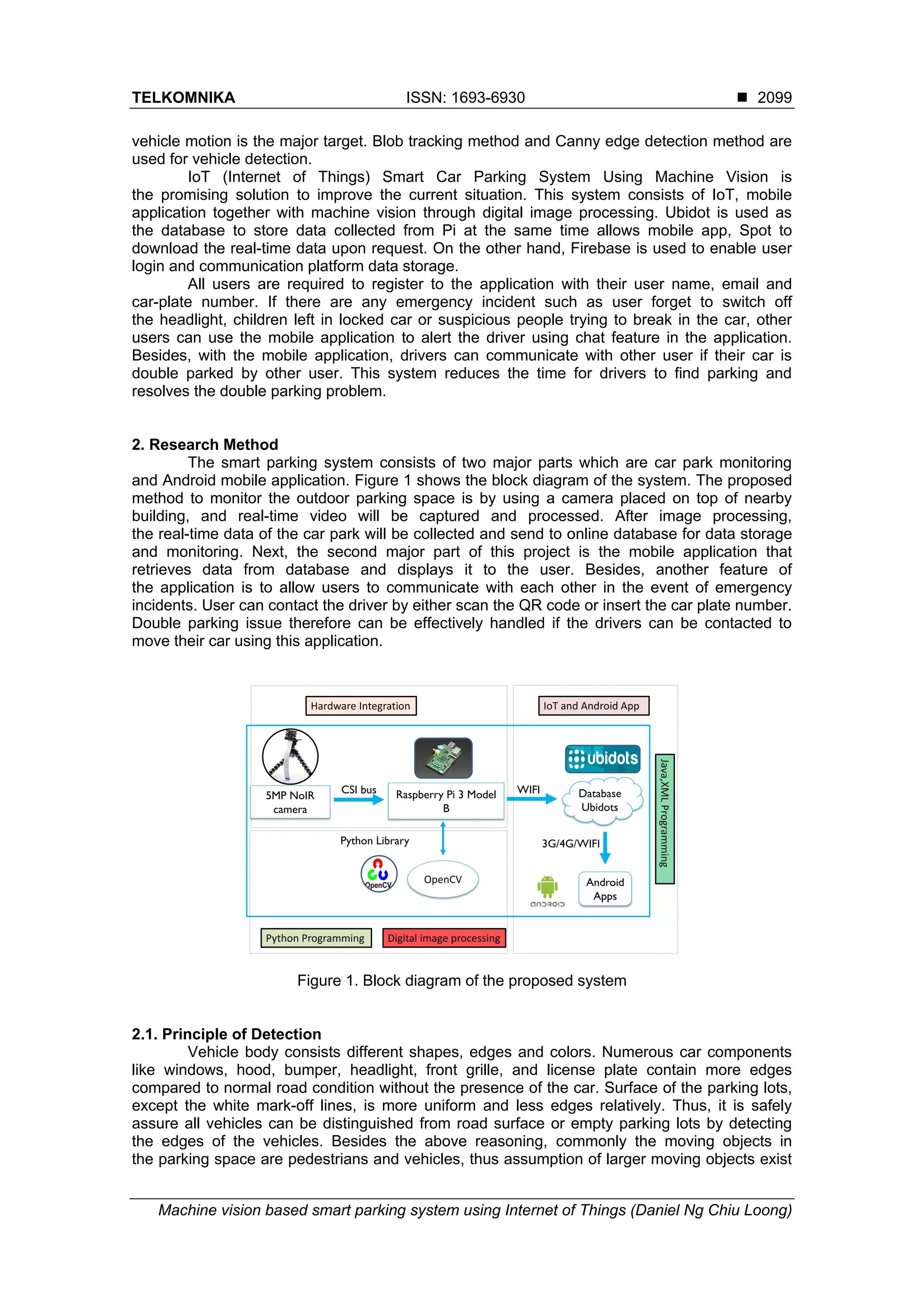Machine vision based smart parking system using Internet of Things | PDF