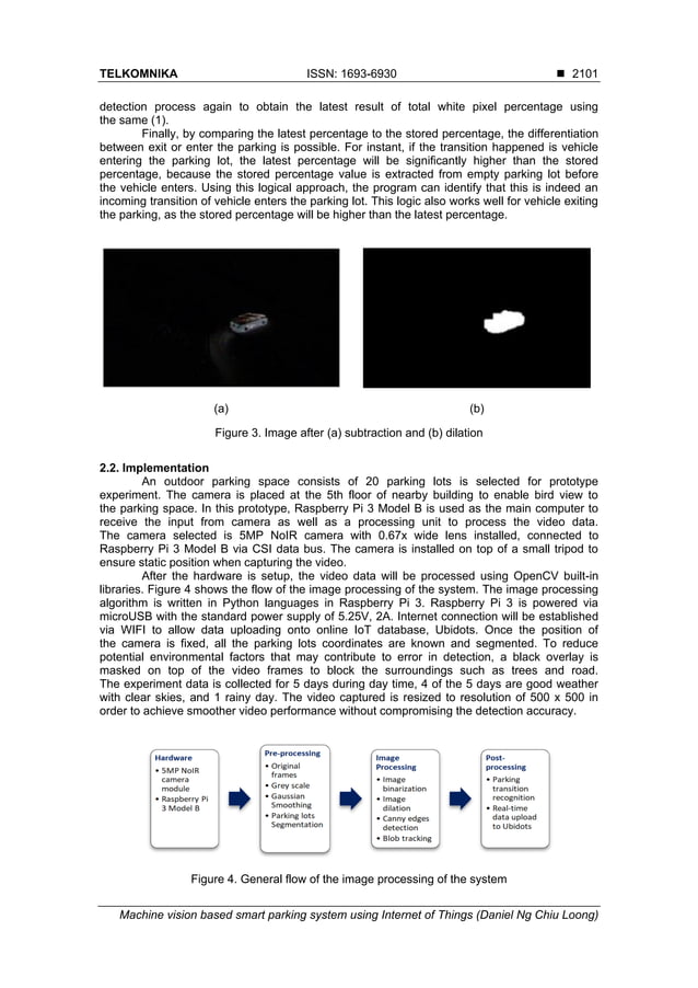 Machine vision based smart parking system using Internet of Things | PDF