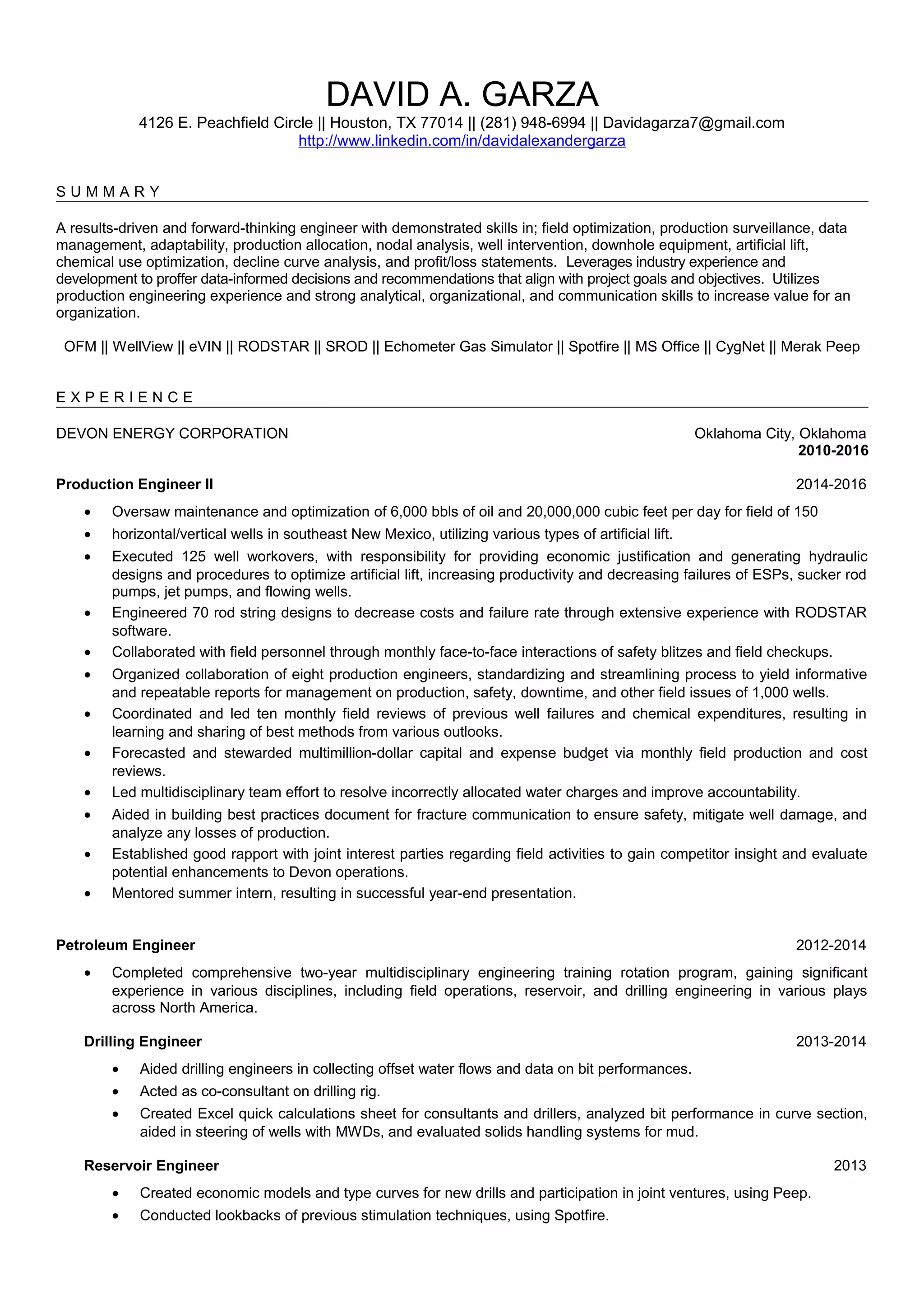 David Garza - Resume | DOC