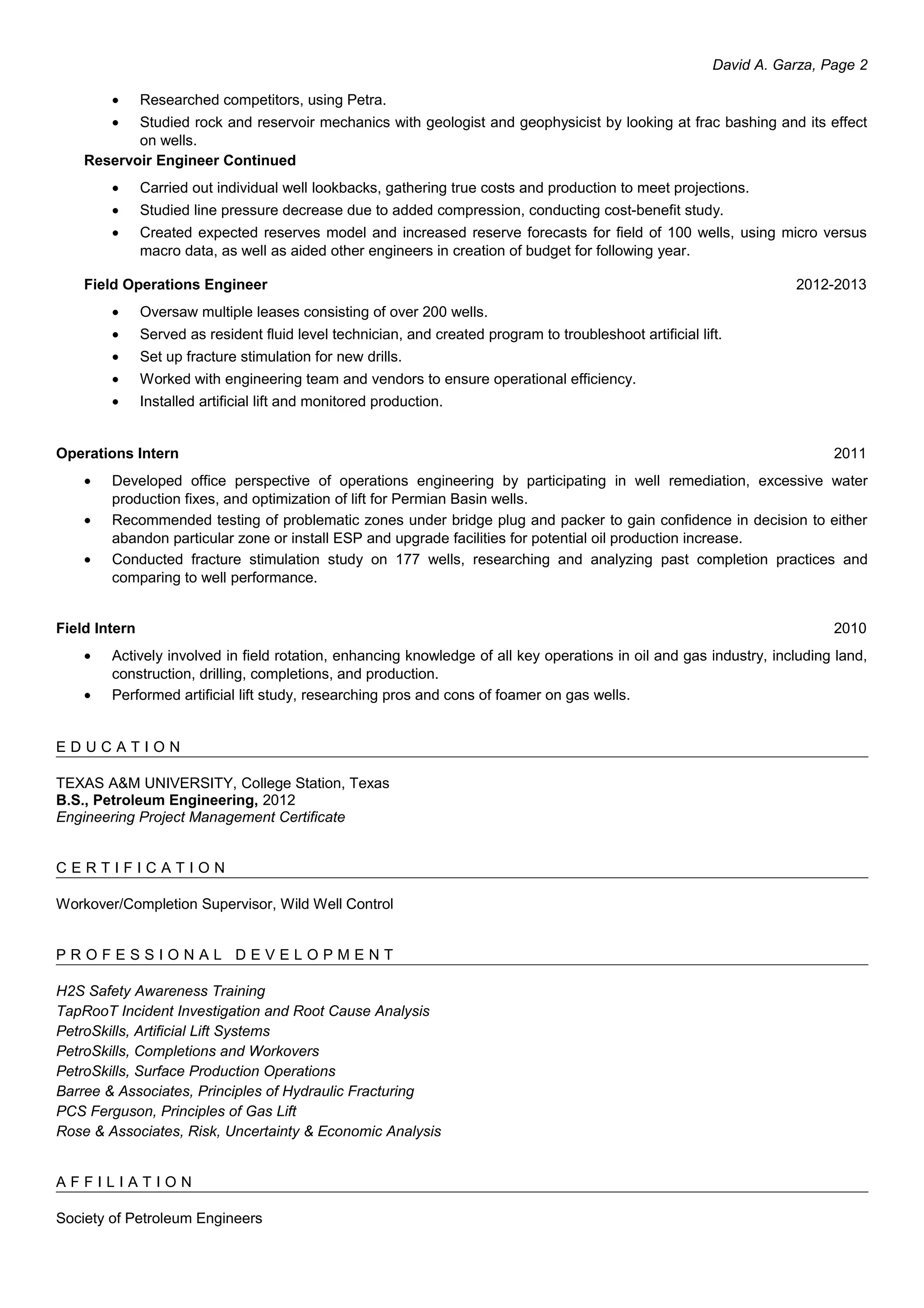 David Garza - Resume | DOC