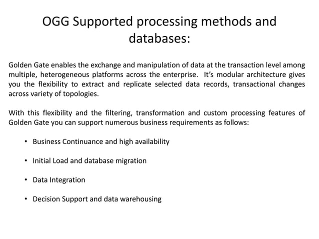 60141457-Oracle-Golden-Gate-Presentation.ppt | Databases | Computer Software and Applications