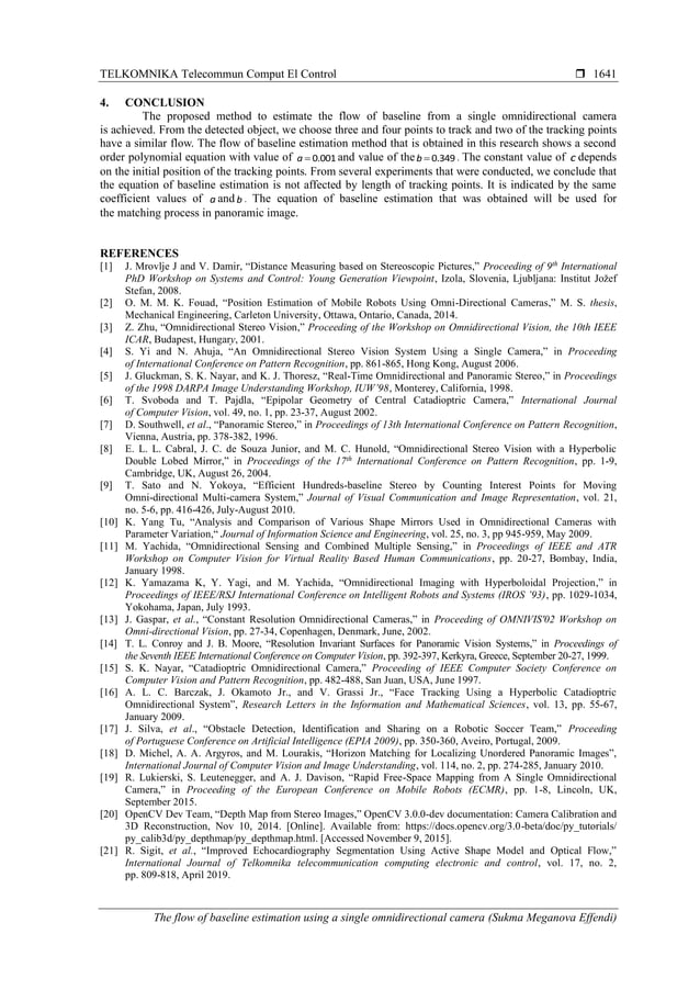 The Flow Of Baseline Estimation Using A Single Omnidirectional Camera Pdf