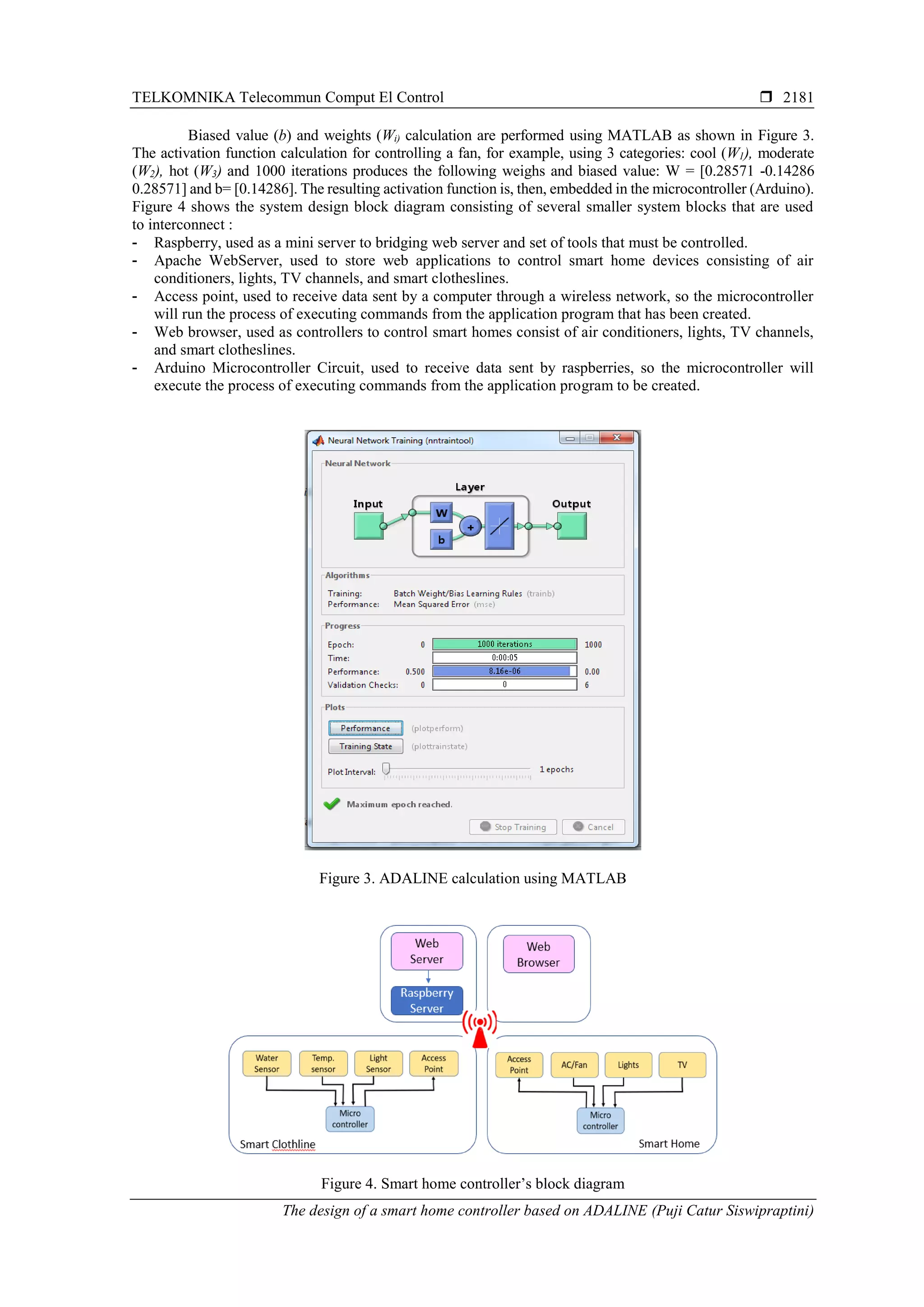 The design of a smart home controller based on ADALINE | PDF