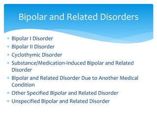 MOOD DISORDER- DEPRESSIVE AND BIPOLAR DISORDERS | PPT