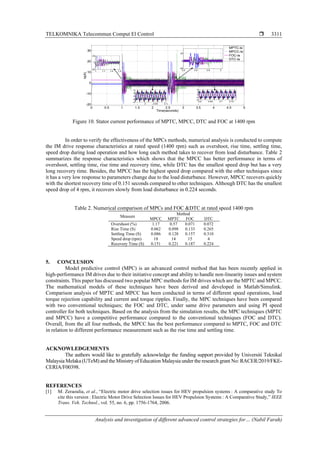Analysis and investigation of different advanced control strategies for high-performance ...